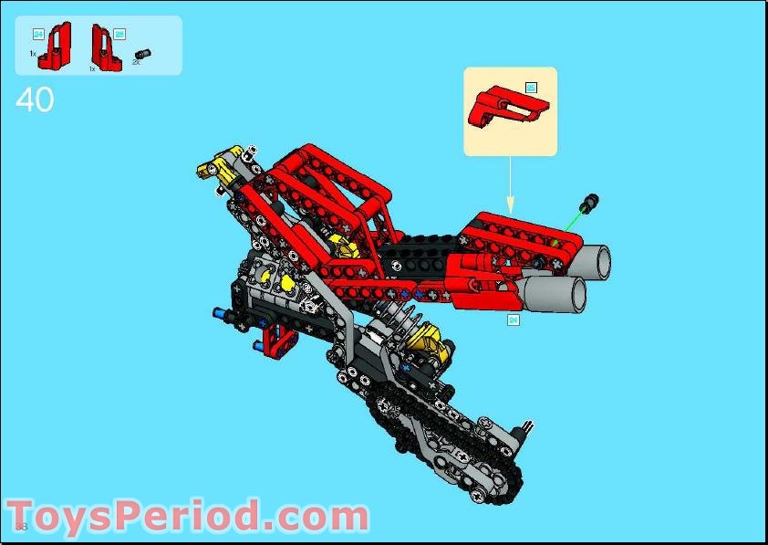 LEGO 8420 Street Bike Instructions and Parts List