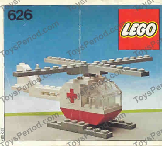 LEGO 626-2 Red Cross Helicopter Instructions and Parts List