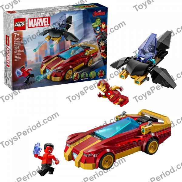 LEGO 76310 Iron Man Car & Black Panther vs. Red Hulk Set Parts List