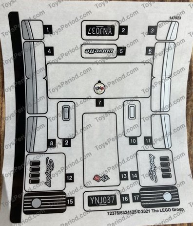 LEGO Sets with Part 76903stk02 Sticker Sheet for Set 76903, Sheet 2 ...