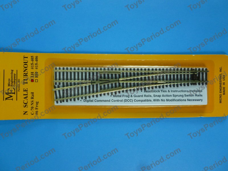 N Track - Micro Engineering 15-405 N Scale #6 Turnout Code 70 Left
