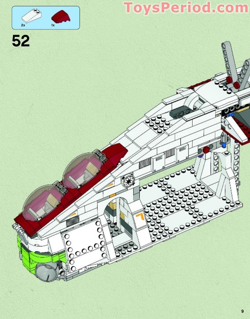 LEGO 75021 Republic Gunship Instructions and Parts List