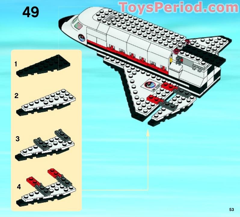 LEGO 3367 Space Shuttle Instructions and Parts List