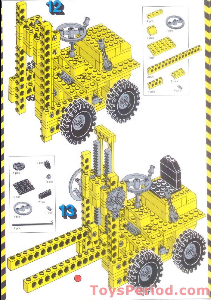 LEGO 950 Fork Lift Instructions and Parts List