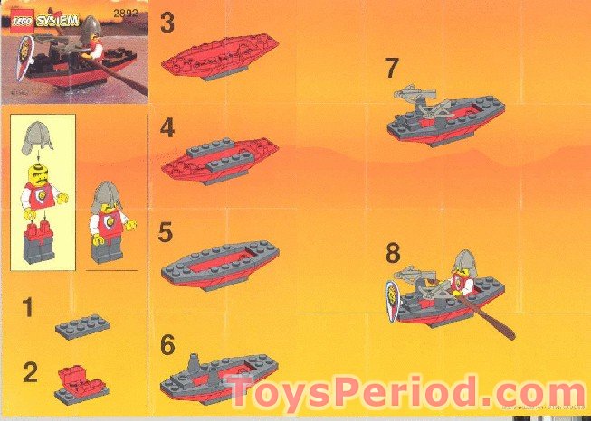 LEGO 2892 Kabaya Promotional Set, Crossbow Boat Instructions and Parts List