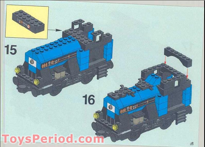LEGO 3740 My Own Train - Small Engine Instructions and Parts List