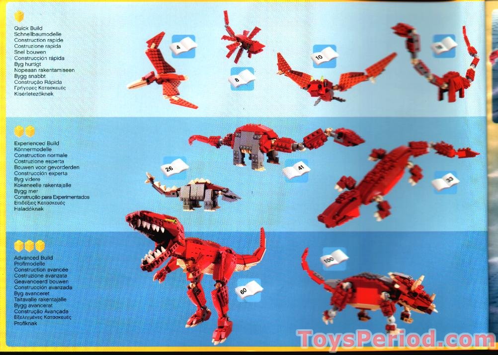 LEGO 4507 Prehistoric Creatures Instructions and Parts List