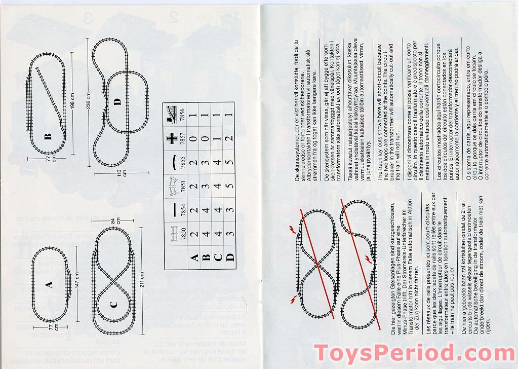 LEGO 7760 Diesel Shunter Locomotive, 12v Instructions and Parts List