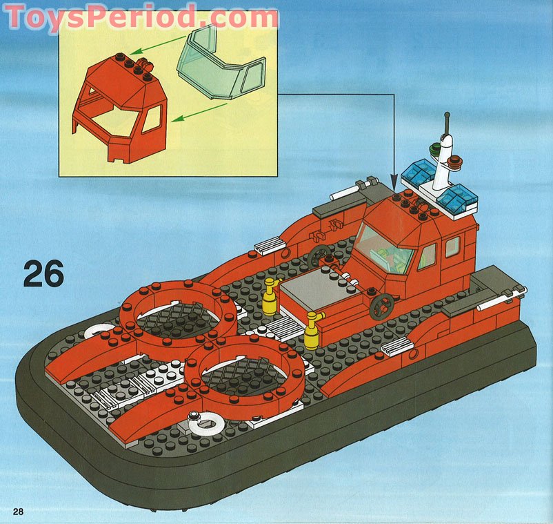LEGO 7944 Fire Hovercraft Instructions and Parts List