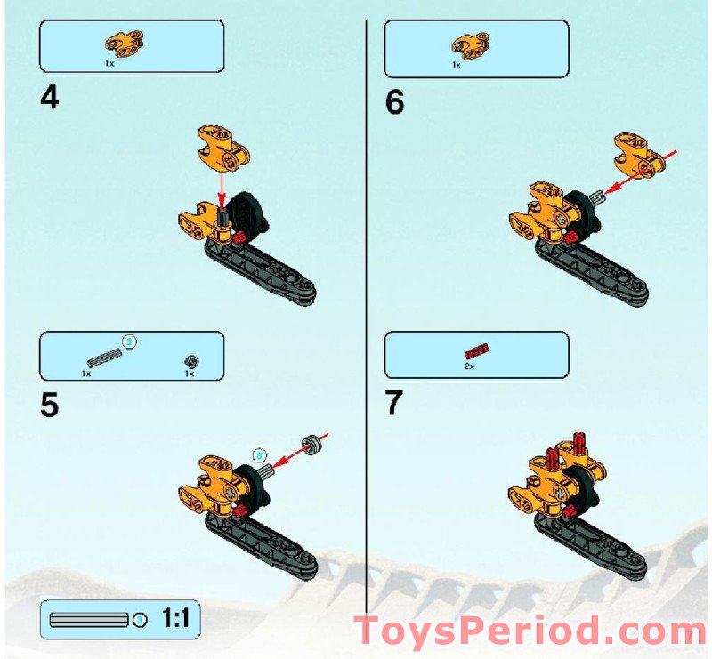 LEGO 8998 Toa Mata Nui Instructions and Parts List