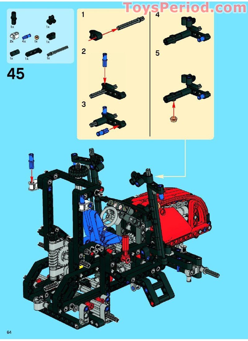 LEGO 8063 Tractor with Trailer Instructions and Parts List