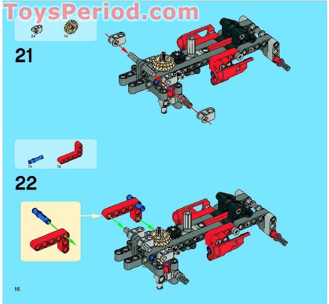 LEGO 8261 Rally Truck Instructions and Parts List