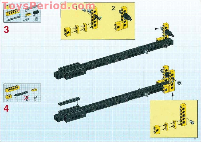LEGO 8431 Pneumatic Crane Truck Instructions and Parts List
