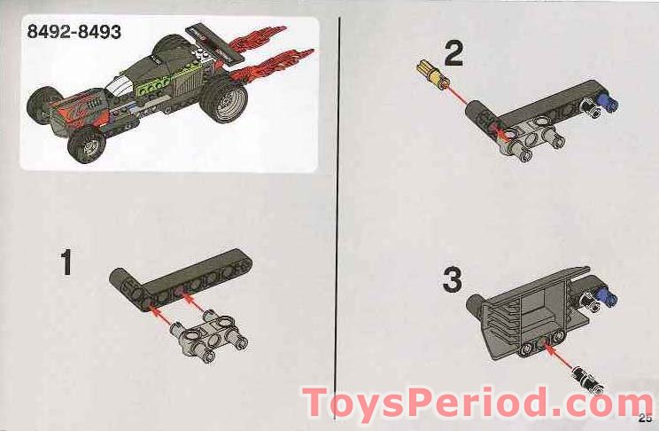 LEGO 8493 Red Ace Instructions and Parts List