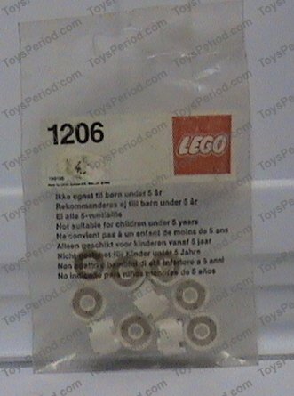 LEGO 1206 White 2x2 Round Bricks Set Parts List