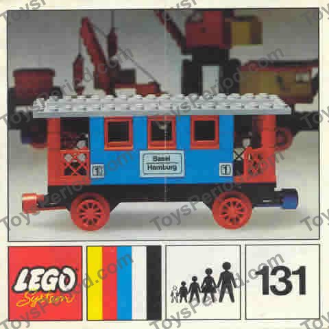 LEGO 131 Passenger Coach Instructions and Parts List