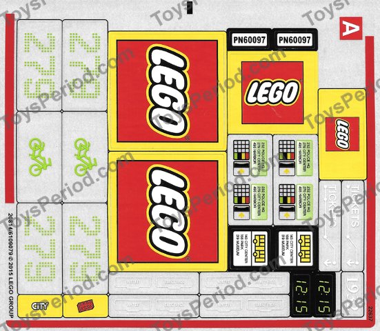 LEGO Sets with Part 60097stk01 Sticker Sheet for Set 60097 - Sheet 1 ...