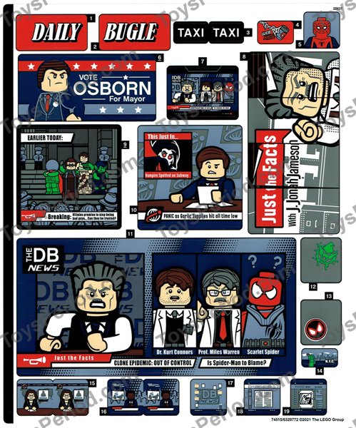 LEGO Sets with Part 76178stk01 Sticker Sheet for Set 76178, Sheet 1 ...
