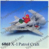 LEGO 6861-1 X-1 Patrol Craft Set Parts List