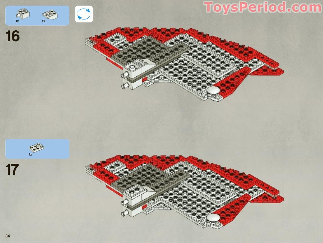 LEGO 7931 T-6 Jedi Shuttle Instructions and Parts List