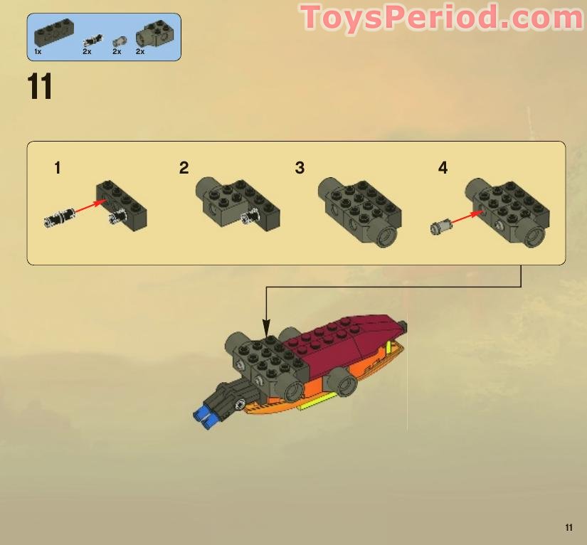 LEGO 2507 Fire Temple Instructions and Parts List