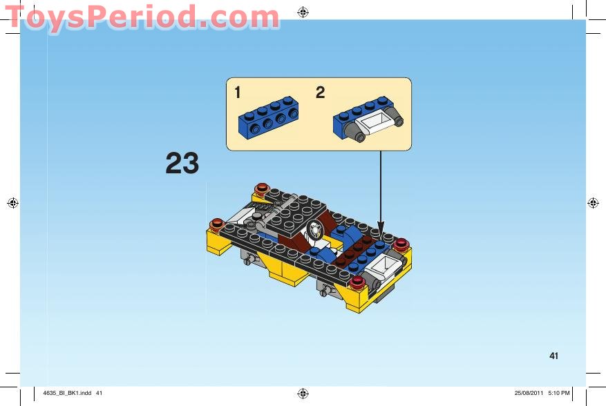LEGO 4635 Fun with Vehicles Instructions and Parts List