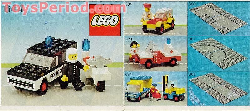 LEGO 644-2 Police Mobile Patrol Instructions and Parts List