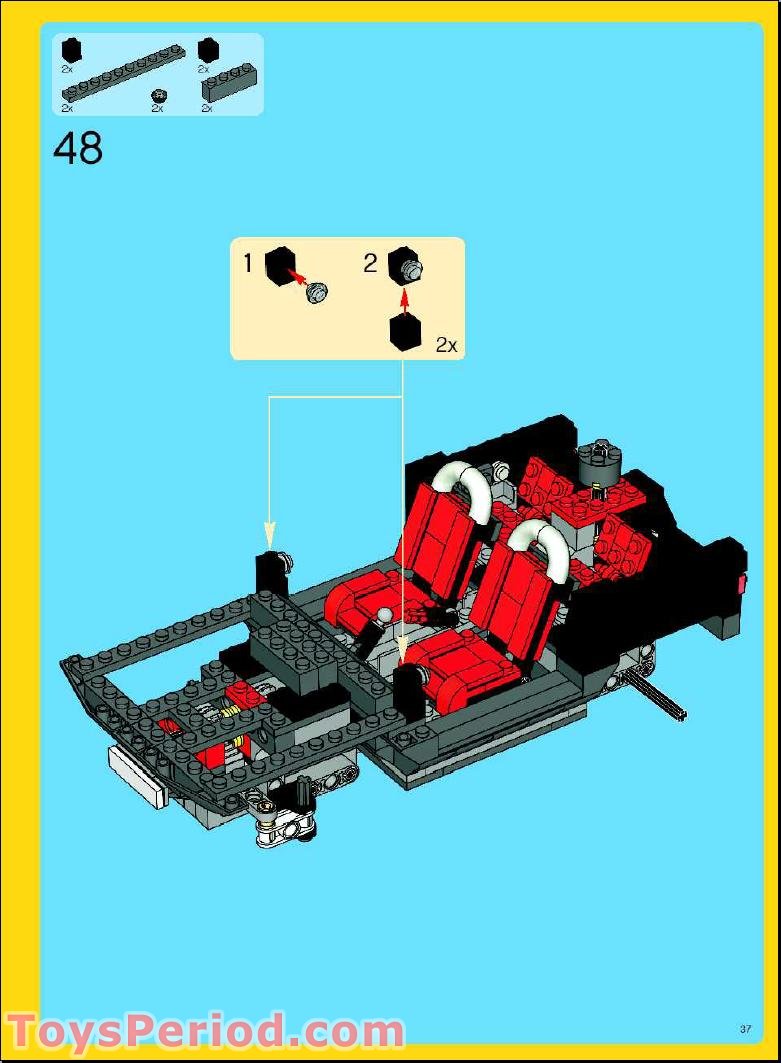 LEGO 4896 Roaring Roadster Instructions and Parts List