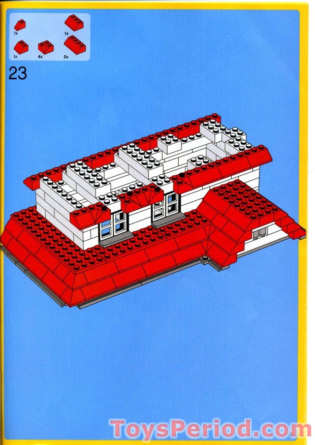 LEGO 4956 House Instructions and Parts List
