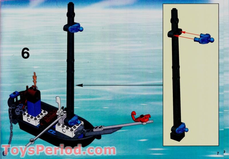 LEGO 7072 Captain Kragg's Pirate Boat Instructions and Parts List