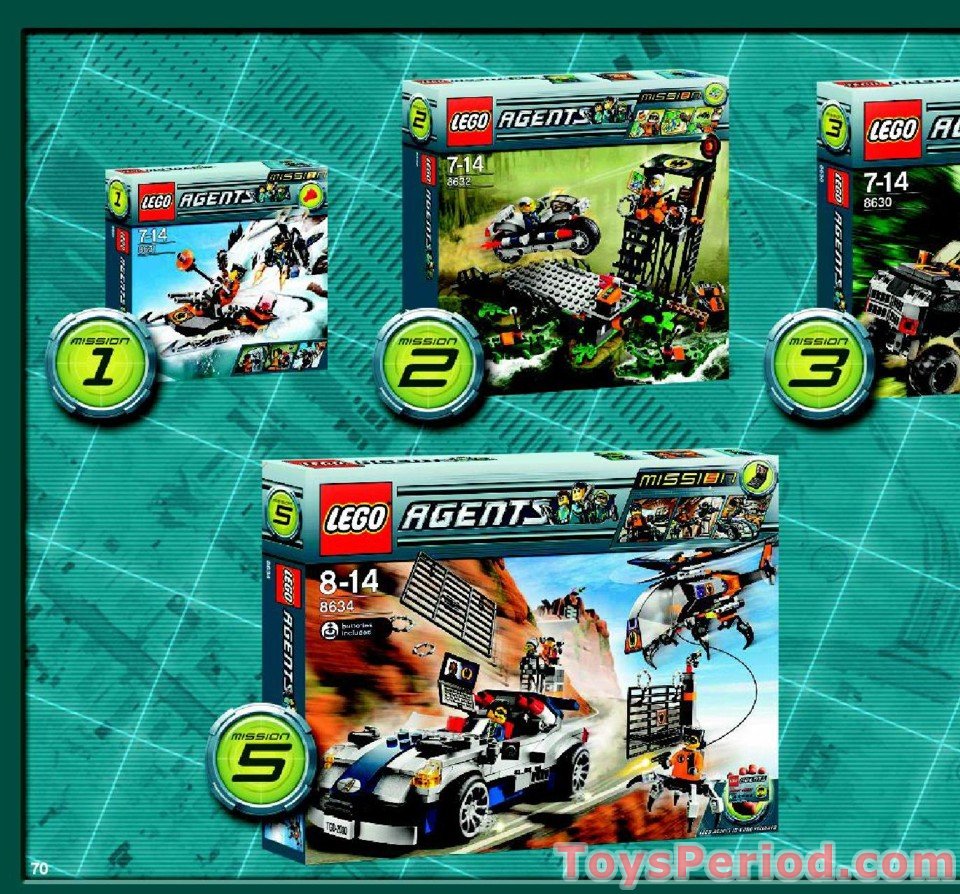 LEGO 8632 Mission 2: Swamp Raid Instructions and Parts List