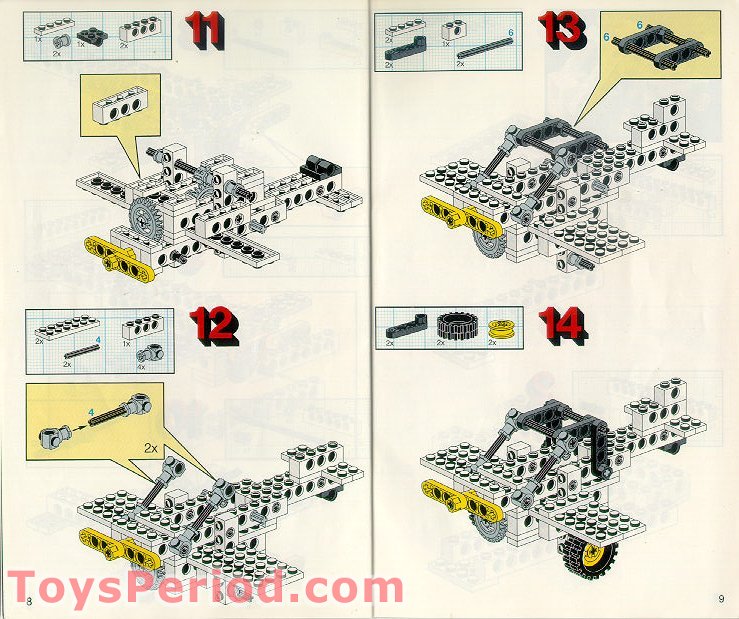 LEGO 8022 Technic Starter Set Instructions and Parts List