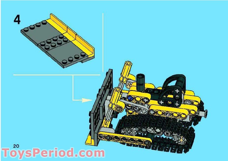 LEGO 8259 Mini Bulldozer Instructions and Parts List