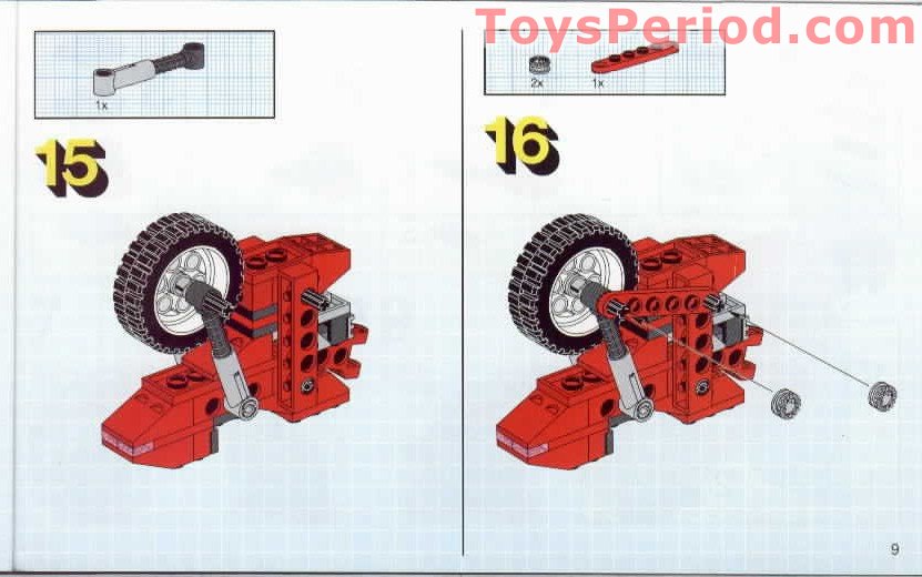 LEGO 8210 Nitro GTX Bike Instructions and Parts List