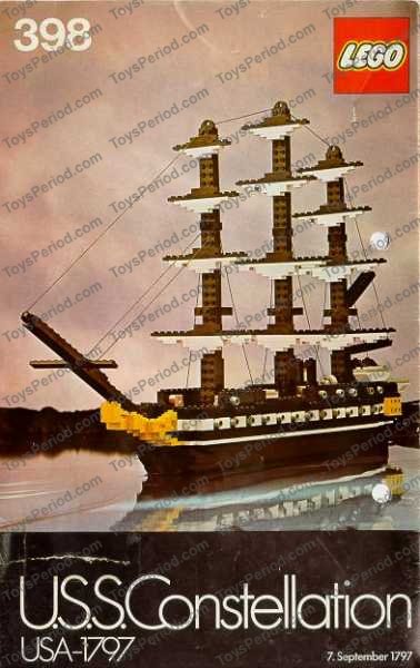 LEGO 398 USS Constellation Instructions and Parts List