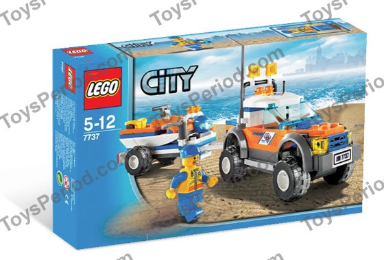 LEGO 7737 Coast Guard 4wd and Jet Scooter Instructions and Parts List
