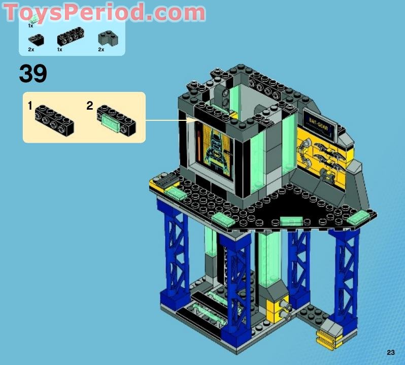 LEGO 6860 The Batcave Instructions and Parts List