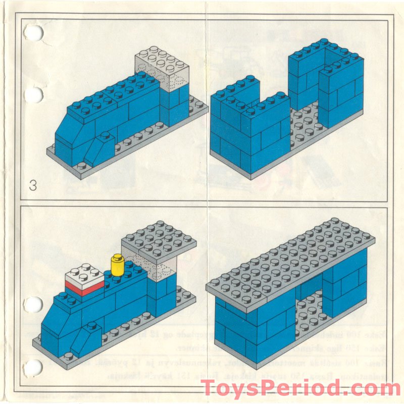 LEGO 114-2 Small Train Set Instructions and Parts List