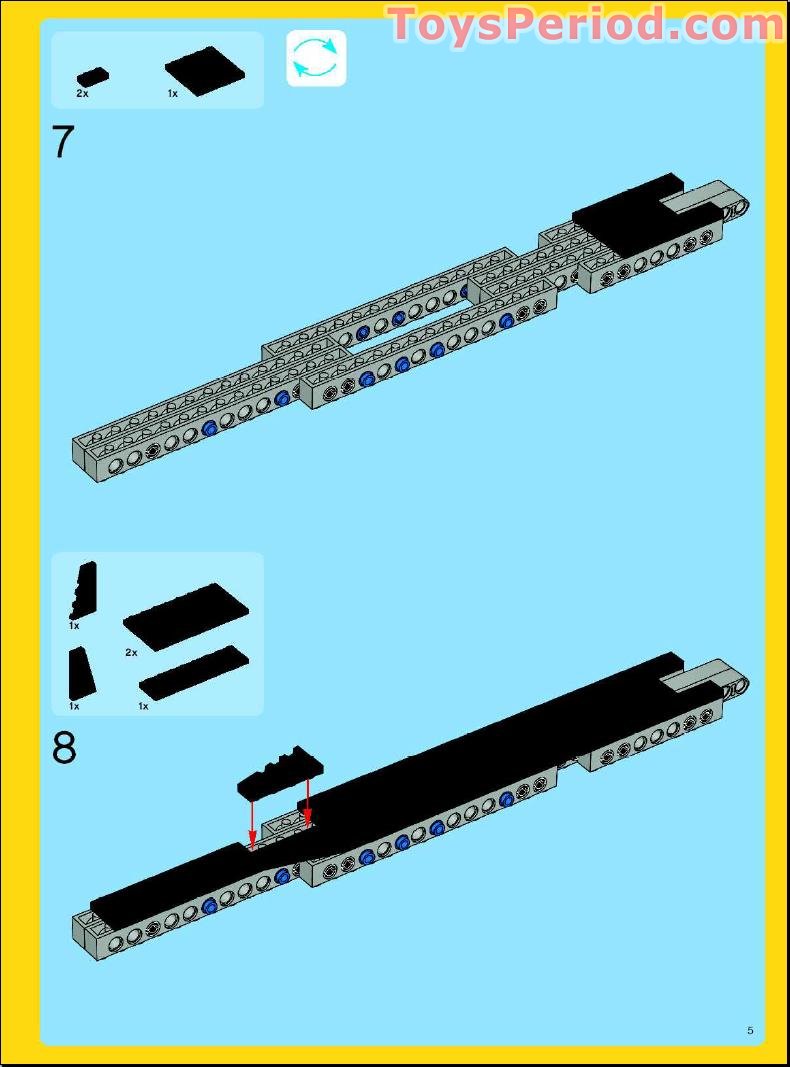 LEGO 4896 Roaring Roadster Instructions and Parts List