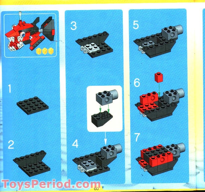 LEGO 4506 Deep Sea Predators Instructions and Parts List