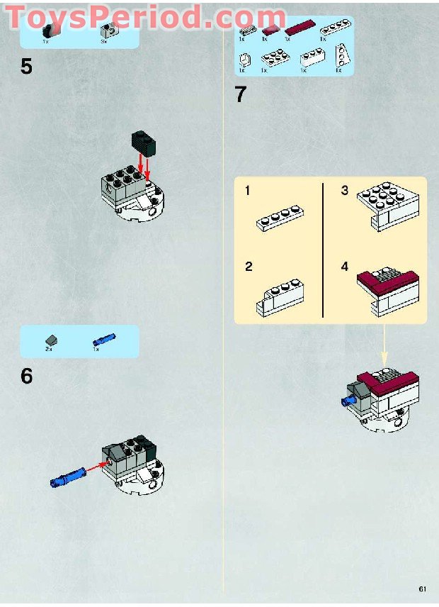 LEGO 7679 Republic Fighter Tank Instructions and Parts List