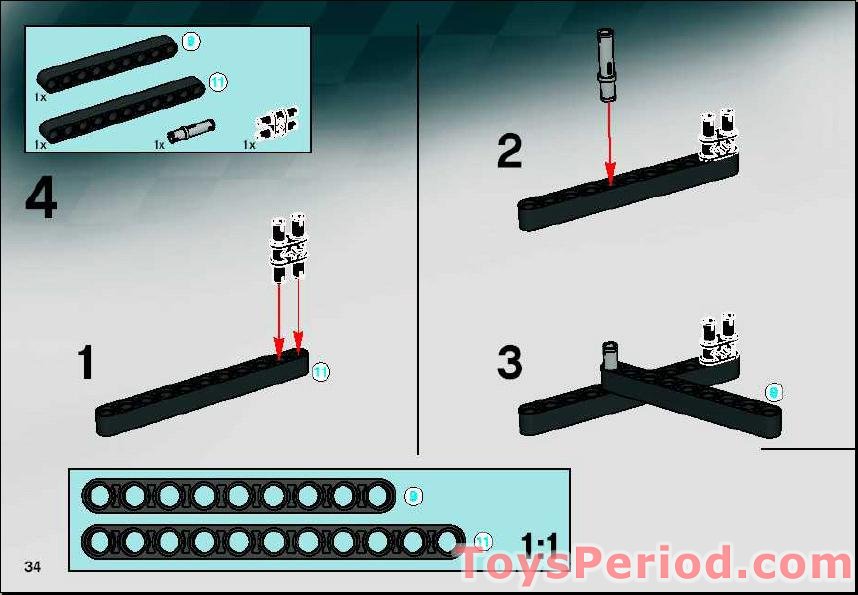LEGO 8646 Speed Slammer Bike Instructions and Parts List
