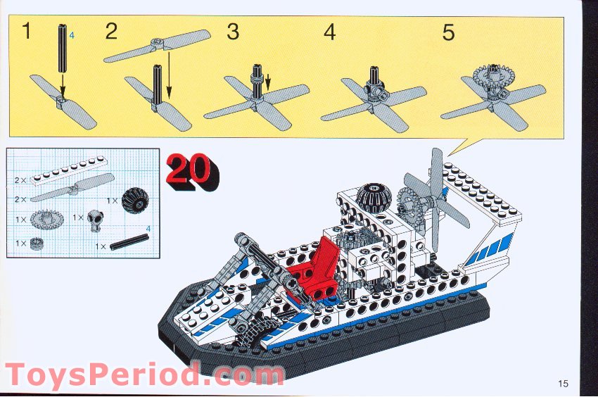LEGO 8824 Hovercraft Instructions and Parts List