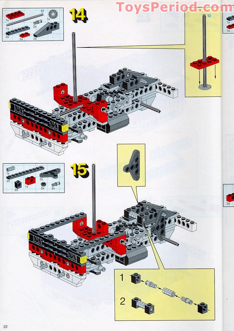 LEGO 8872 Forklift Transporter Instructions and Parts List