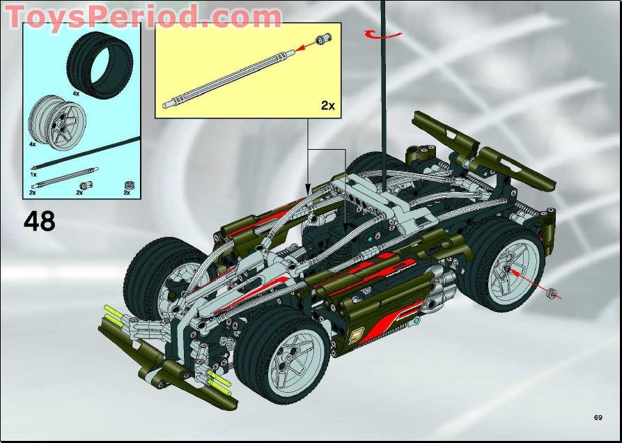LEGO 8366 Supersonic RC Instructions and Parts List