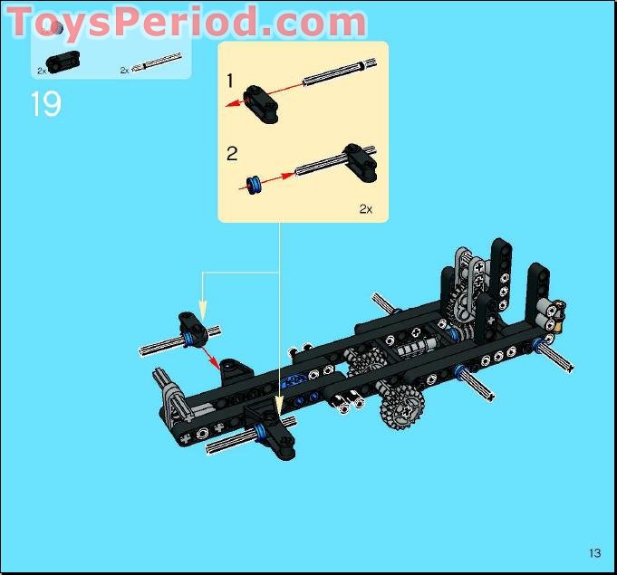 LEGO 8415 Dump Truck Instructions and Parts List
