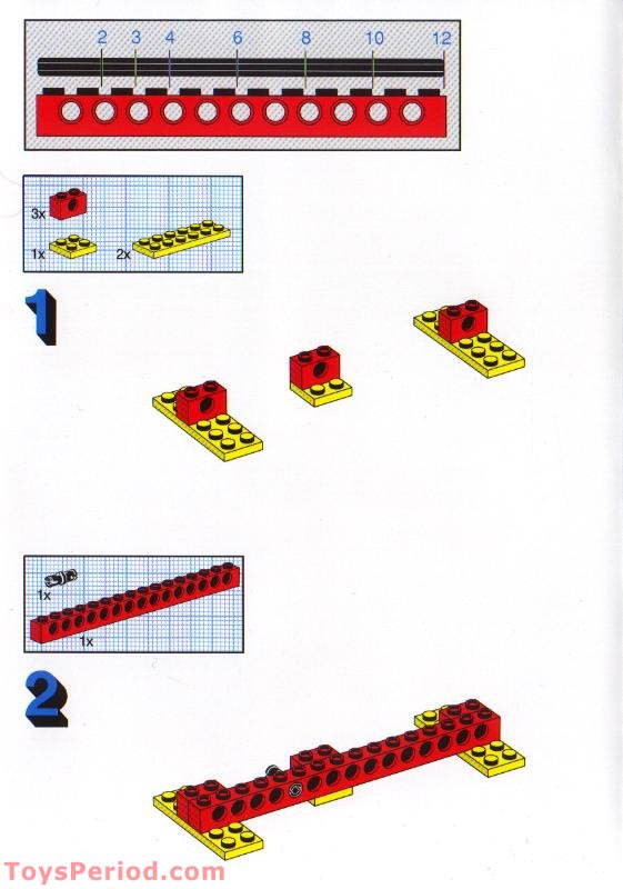 LEGO 9612 Lever Set Instructions and Parts List