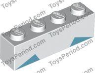 LEGO Sets with Part 3010pb232 Brick 1 x 4 with Medium Azure Triangles ...