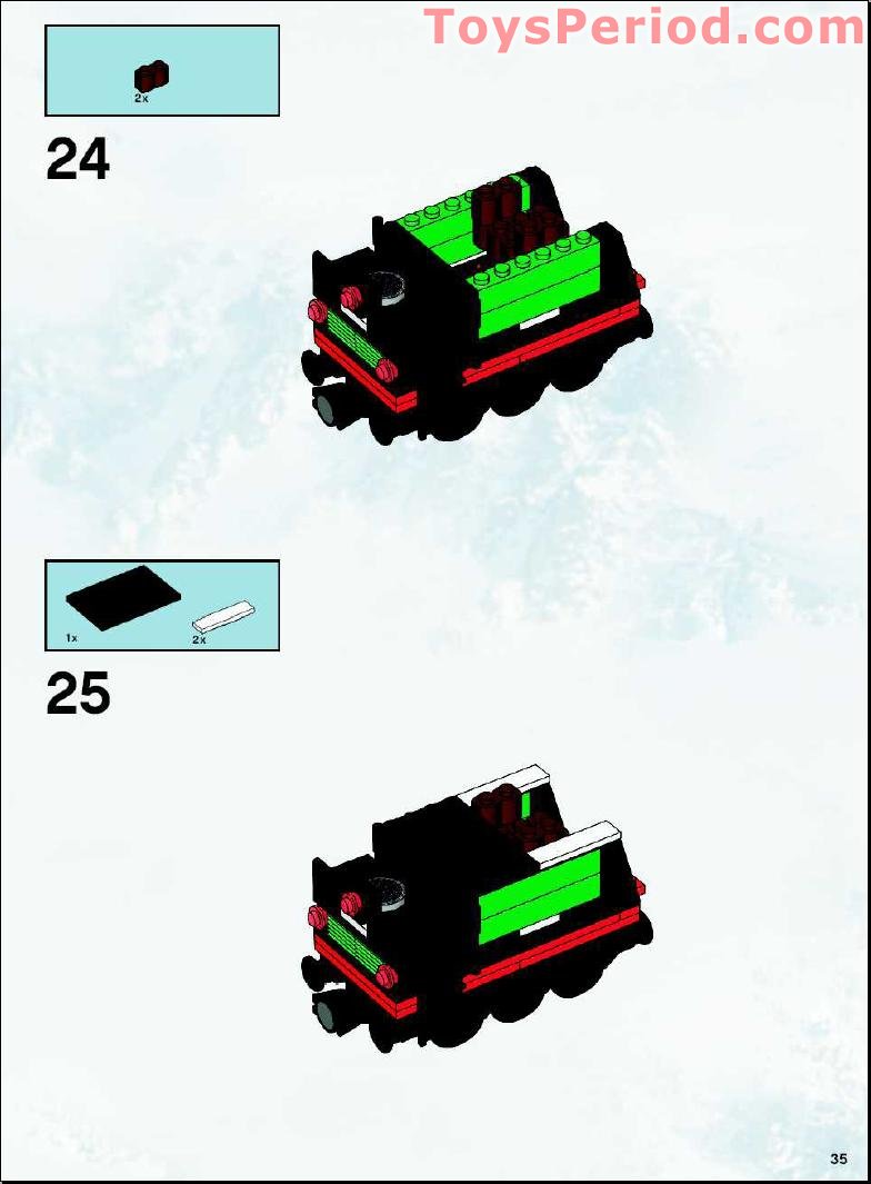 LEGO 10173 Holiday Train Instructions and Parts List