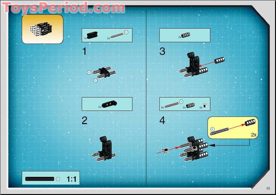 LEGO 4481 Technic Hailfire Droid Instructions and Parts List